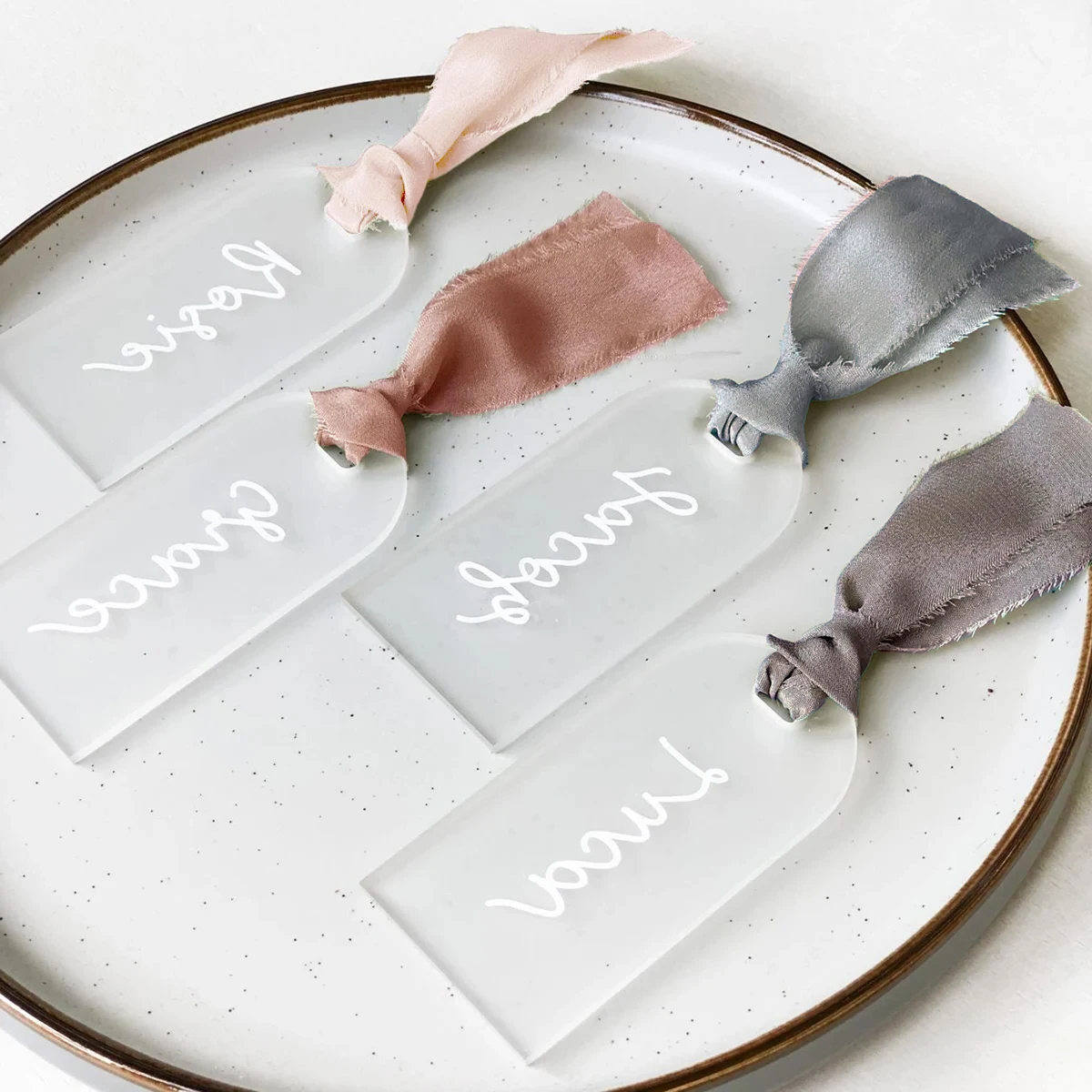 Blank-Frosted-Acrylic-Place-Card-Arch-Luggage-Tags-Wedding-Guest-Escort ...