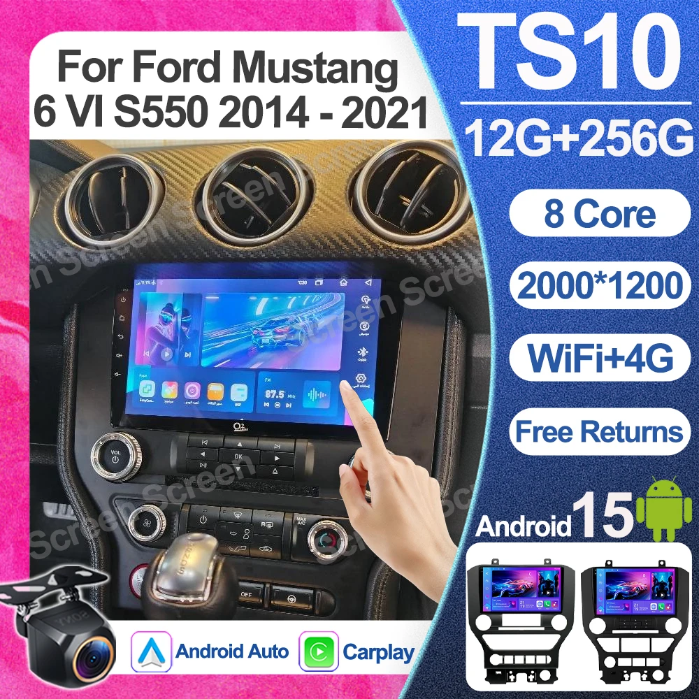 Android 16 para Ford Mustang 6 Vi S550 2014 2015 2016 2017 - 2021 ...