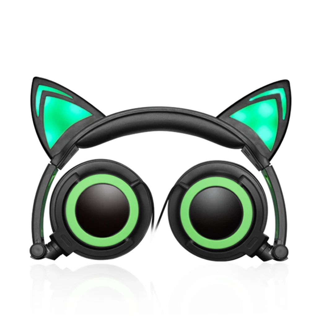 3 5mm Cat Ear Headphones Earphone Over Ear Gaming Headset for Cell ...