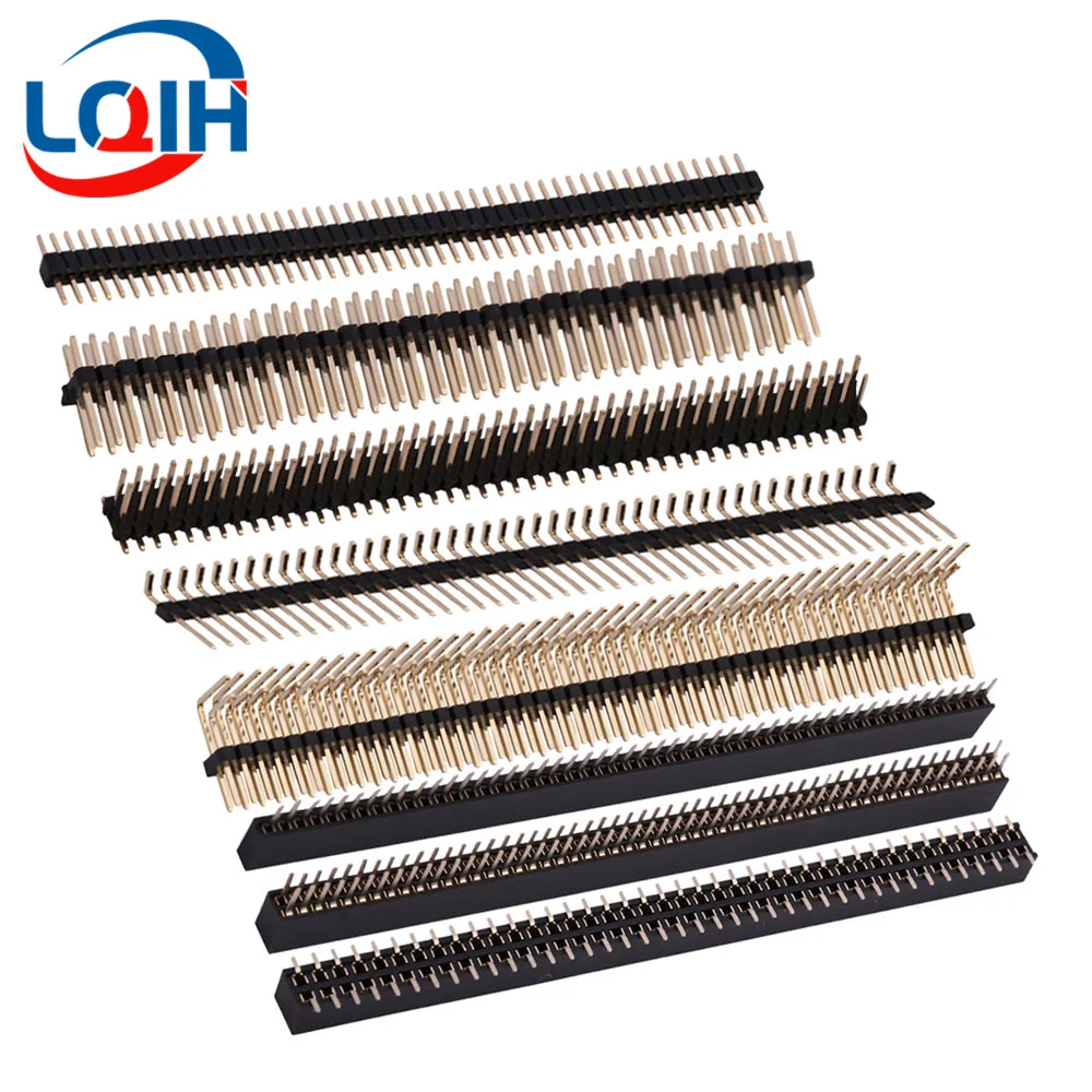 5pcs 1.27mm Pitch Gold Plated 50P 1x50 2x50 Pin Female Male Header ...