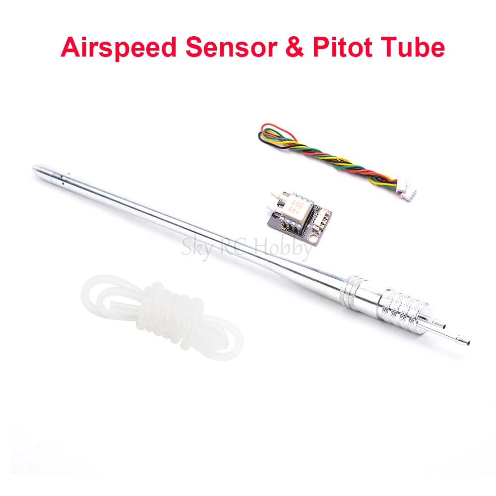 Differential Airspeed Sensor Head Pitot Aluminum Alloy Tube Airspeedometer for PIX Medium ...