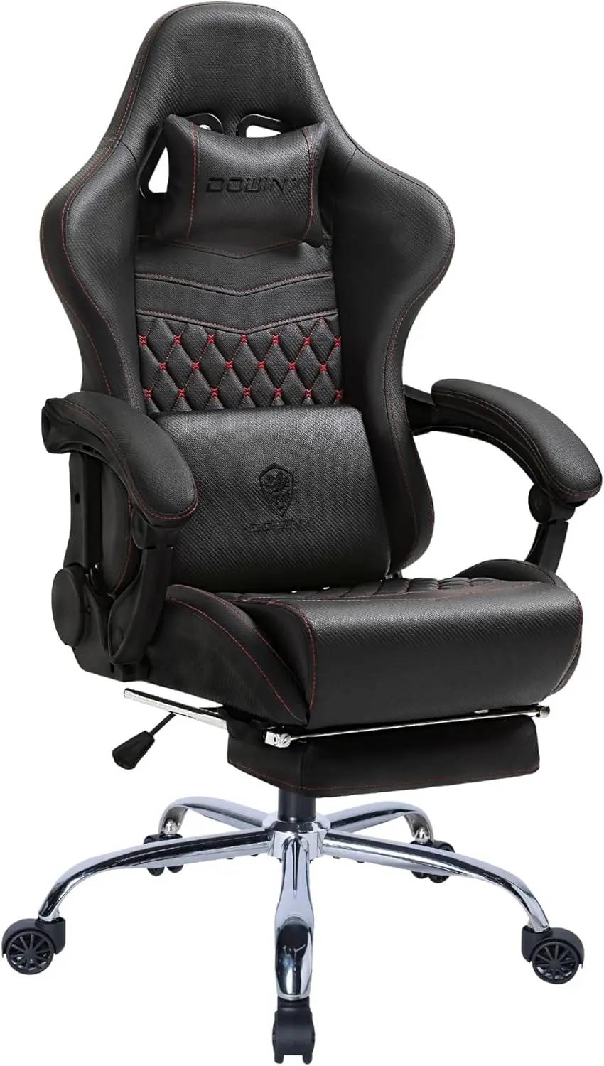 Massage Cushion, Premium PU Leather, Ergonomic Design with Footrest ...