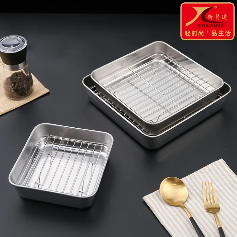 Stainless-Steel-Deep-Baking-Baking-Tray-Japanese-Flat-Bottomed-Hotel ...