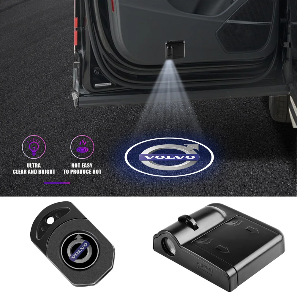 Car Wireless HD Projector Light Car Door Induction Magnetic Welcome ...