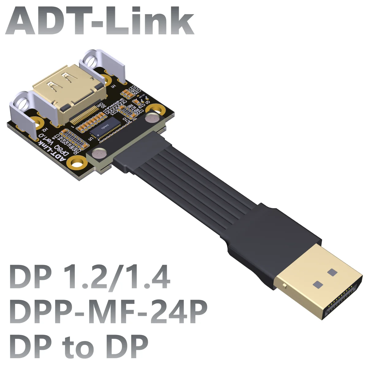 ADT-Link-Shielded-DisplayPort-1-2-1-4-Flat-Cable-165Hz-Display-Port ...