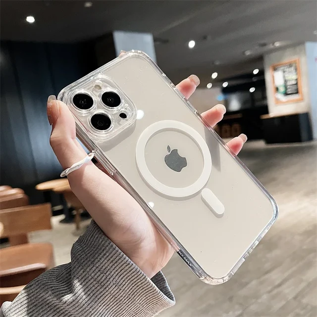 Original for Magsafe Magnetic Transparent Case For iPhone 15 14 13 12 ...
