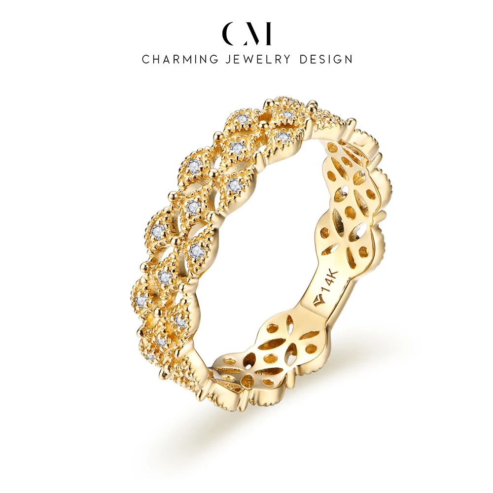 CHARMING-2024-Luxury-D-Color-Solid-K-Gold-Moissanite-Ring-for-Women ...