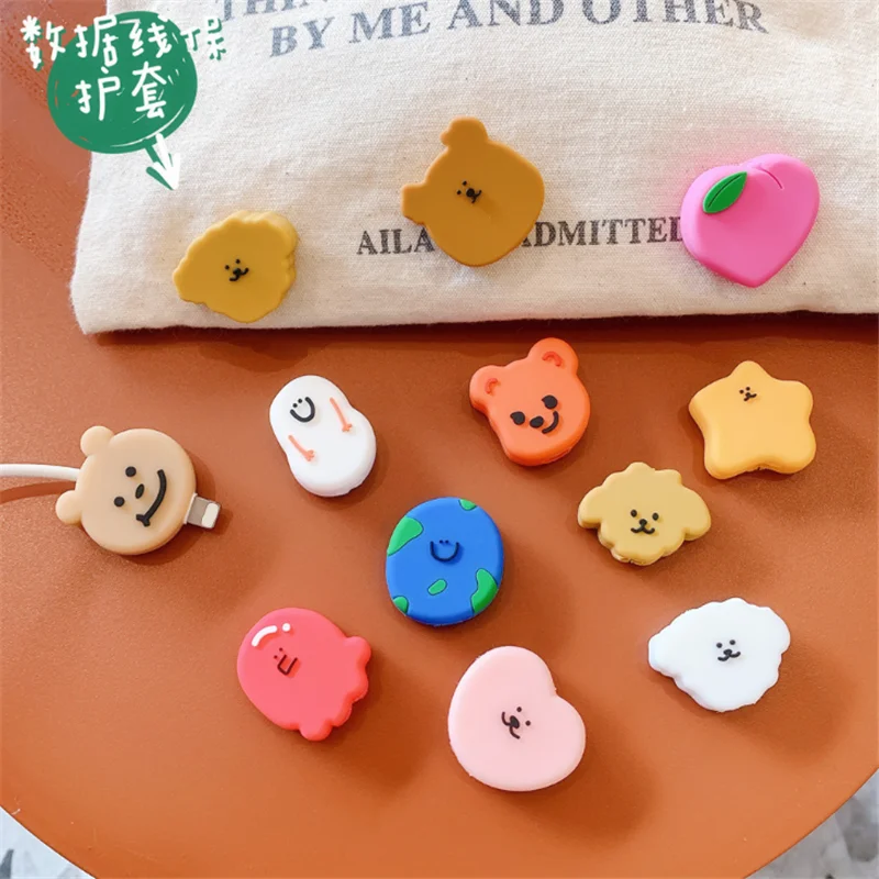 Cartoon Bear USB Cable Bite Cable Protector Data Line Protective Case ...