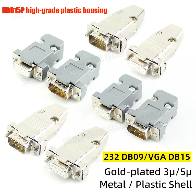 High-Quality-DB15-3-Row-Male-Female-Connector-Plug-3U-D-SUB-Gold-Plated ...