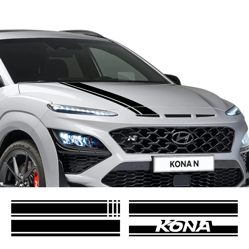 Car Hood Bonnet Sticker For Hyundai Kona Hybrid N Line Electric ...
