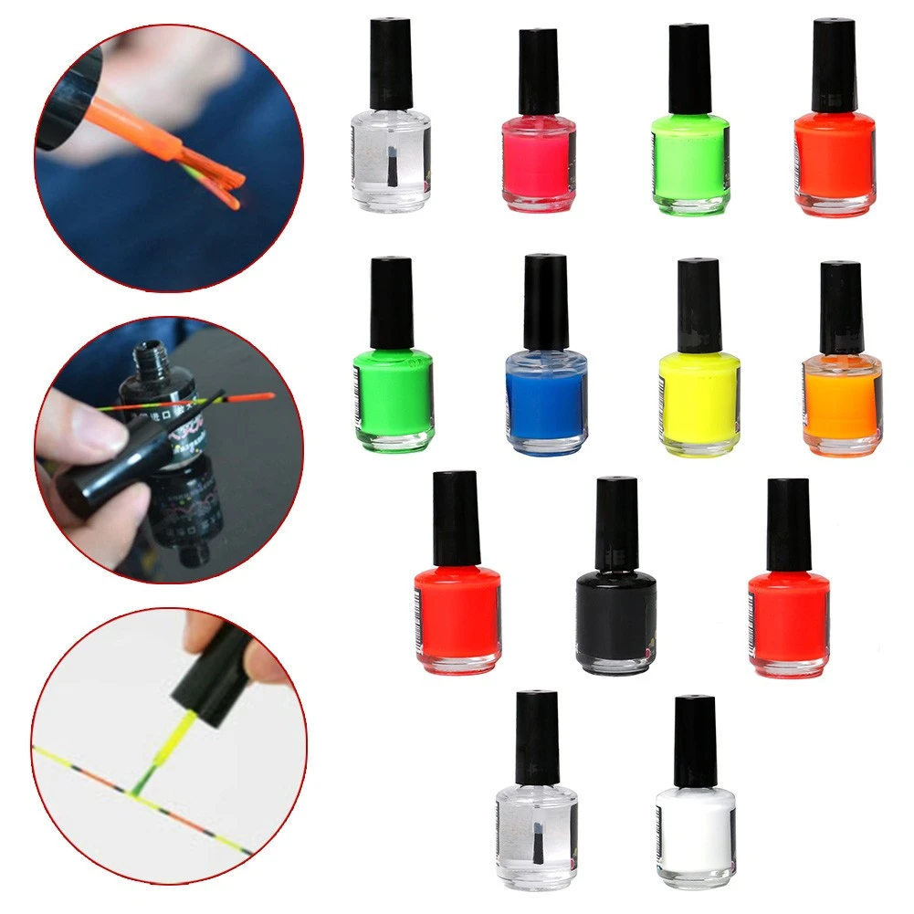 High Quality 15ML Fishing Floats DIY Fluorescent Paint Floats Tail ...