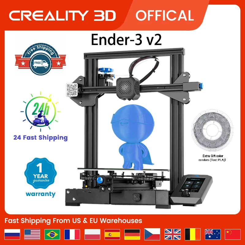 Creality 3d Ender-3 V2 Mainboard With Silent Tmc2208 Stepper Drivers ...