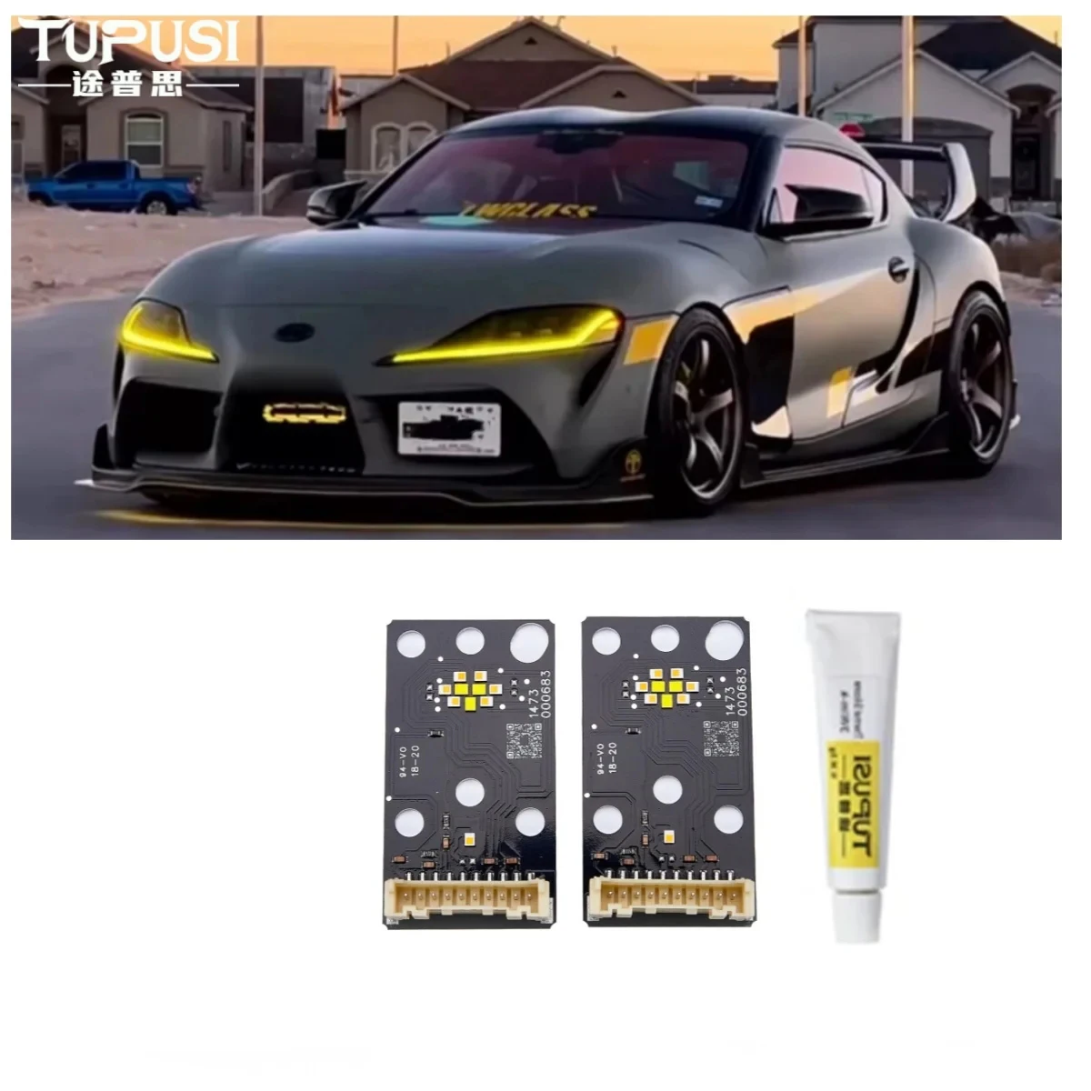 Tablero LED DRL amarillo para Toyota Supra A90 A91 2019-2024, módulos ...