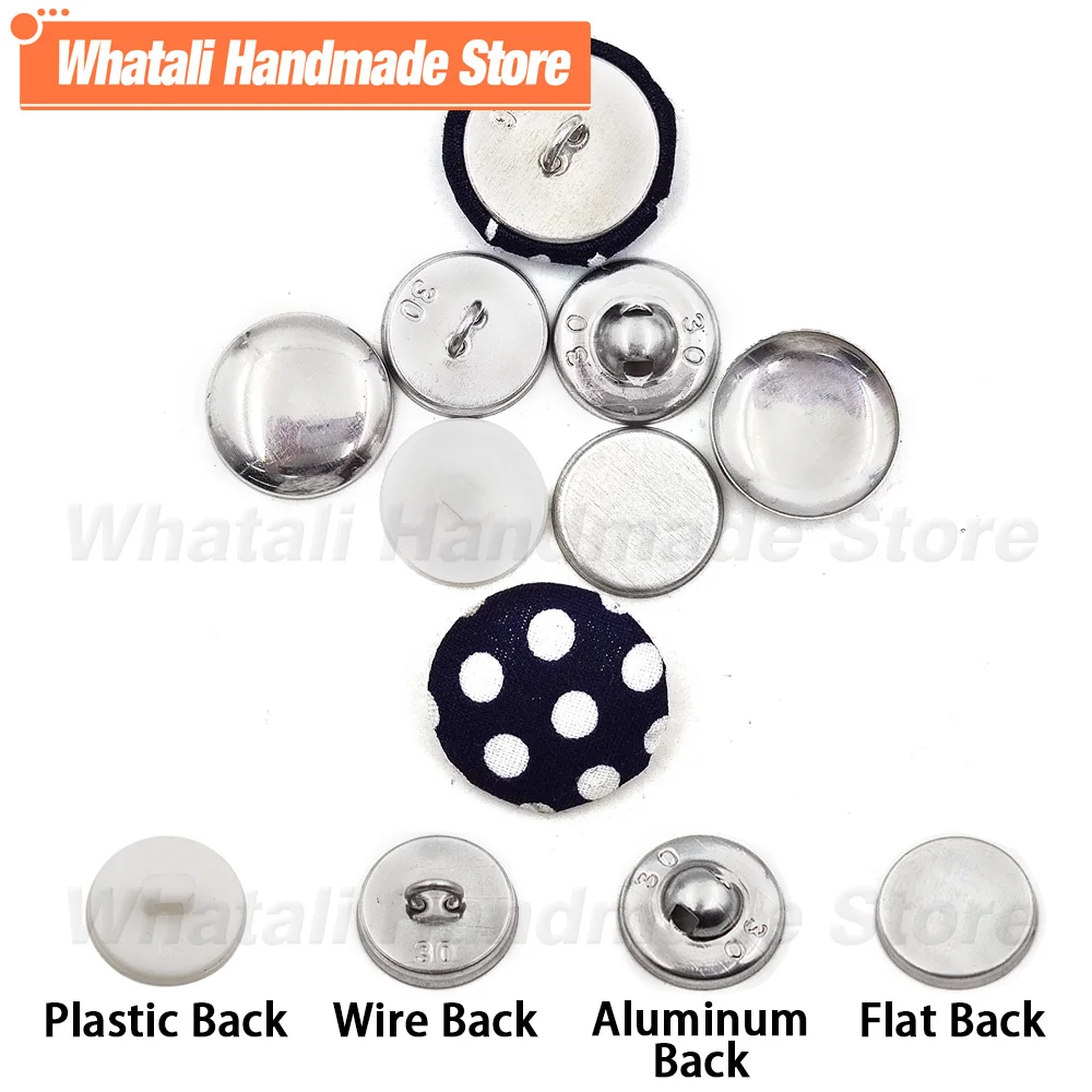 100Pcs-16-60-Covered-Button-Round-Bread-Shape-Fabric-Buttons-Fabric ...