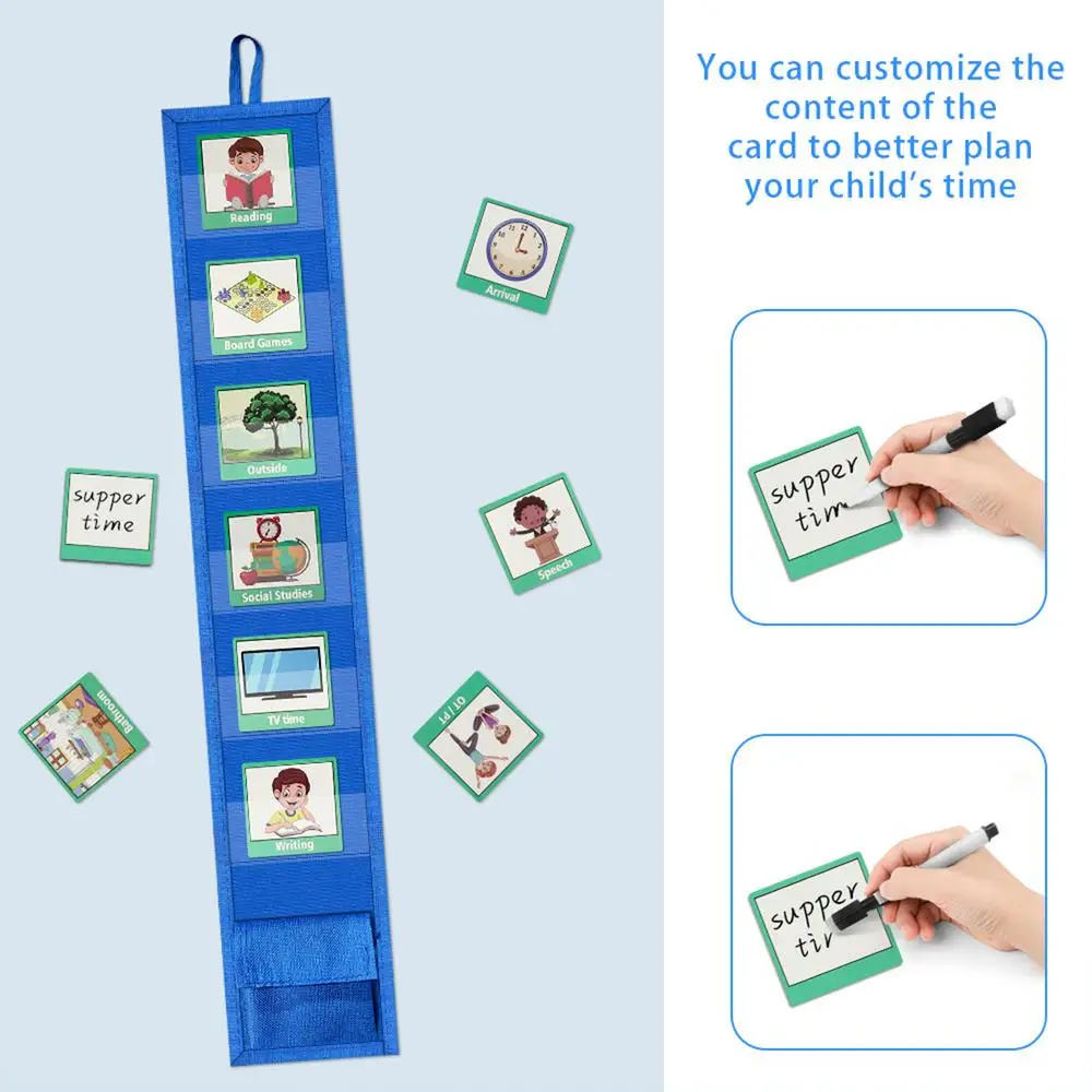 Visual Schedule Chart Mini Travel Schedule Pocket Chart Bedtime Routine ...