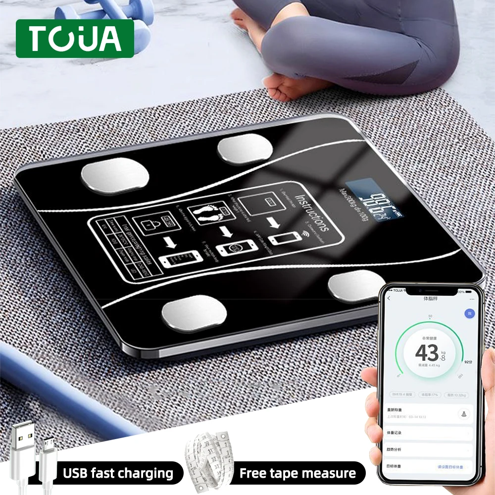 B-scula-de-grasa-corporal-recargable-balanza-de-peso-Digital-inal-mbrica-inteligente-Analizador ...