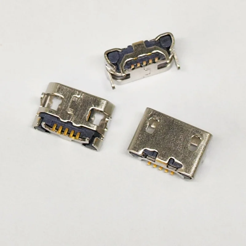 100Pcs Micro USB 5pin Charging port Female Dock Connector Jack Socket ...