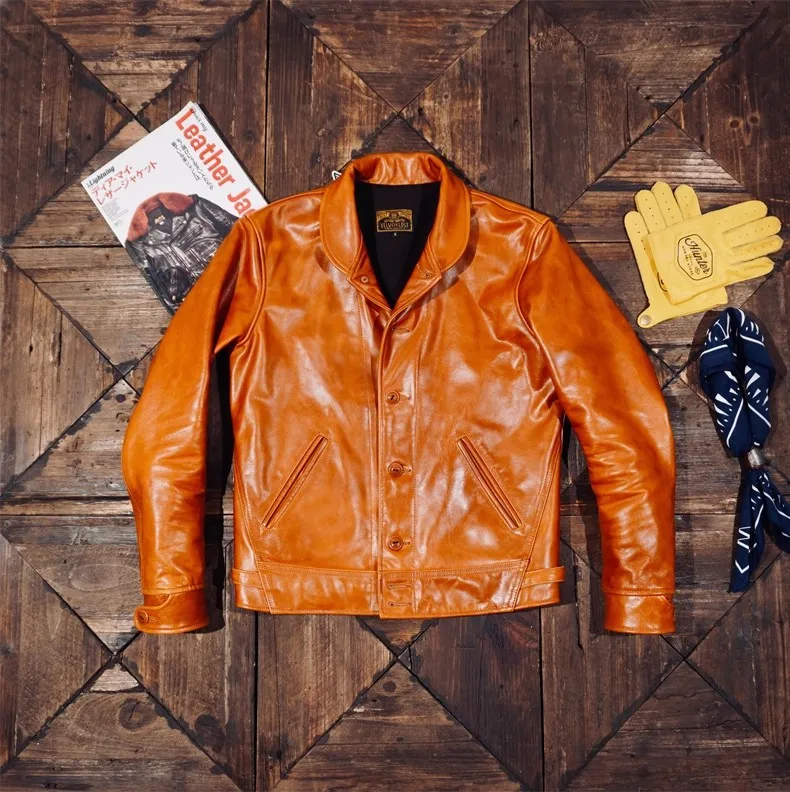 YR!Top.Classic Vintage Casual Cossack Style.Luxury Mens leather jacket ...