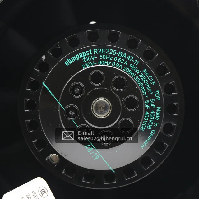 Ebmpapst R2E225-Ba47-11 230V Ac 0,63/0.9A 145W 2650Rpm Full Metal ...