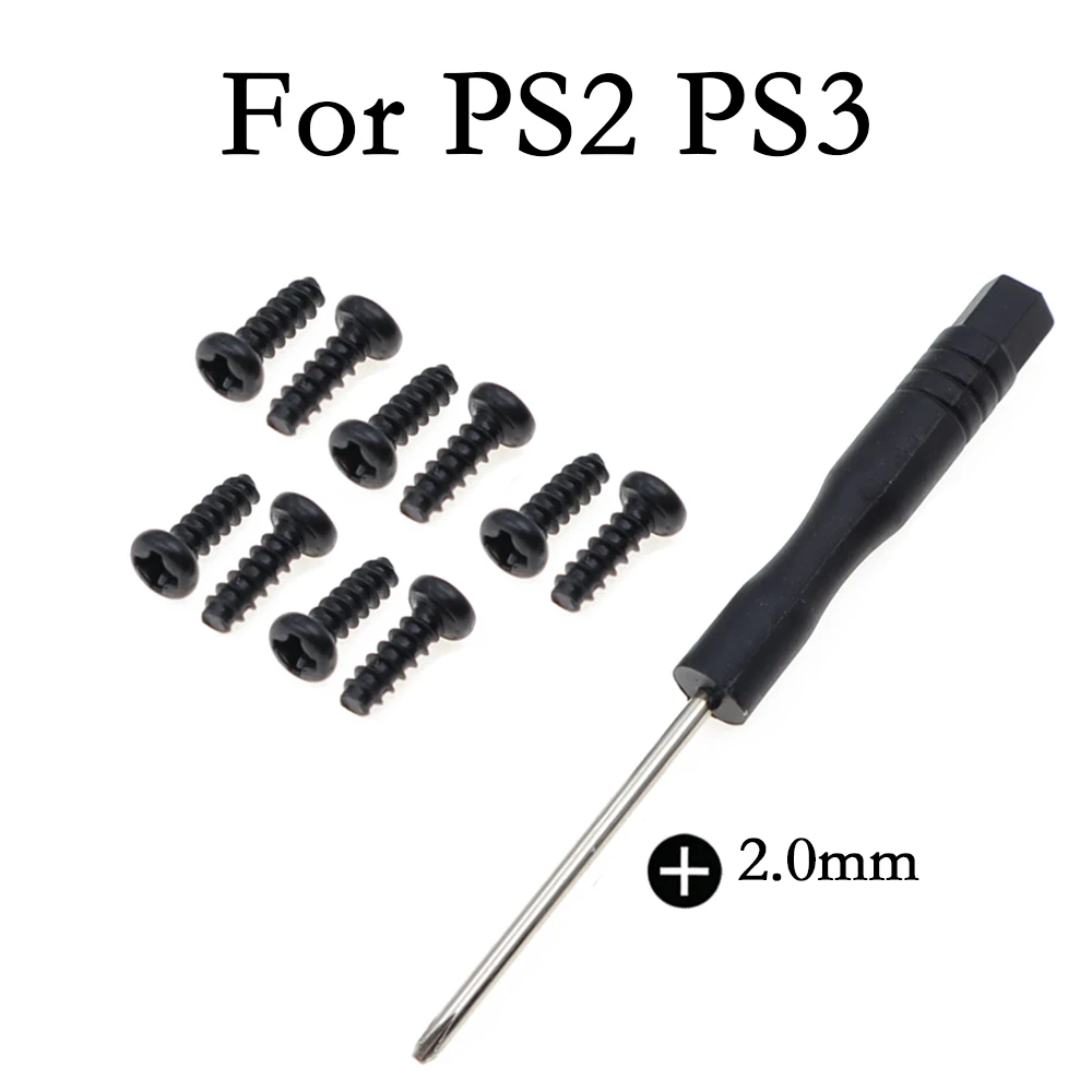 Complete Repair Kit: 10PCS Full Screws & Cross Screwdriver For PS2 PS3 ...