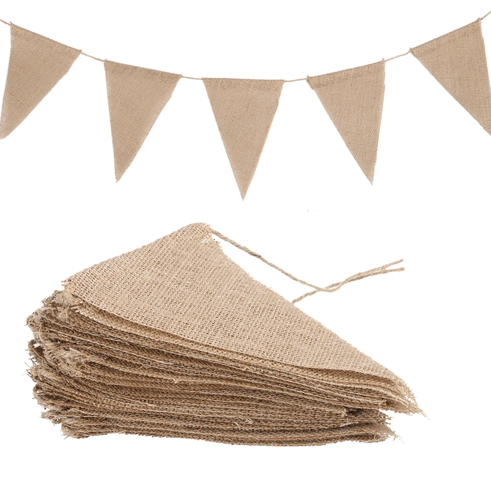 10M-Burlap-Flags-Banner-Triangle-Bunting-Flags-Pennant-Banner-Brown-Flags-String-Party-Hanging ...