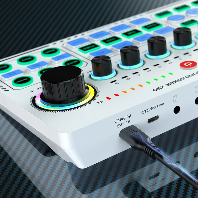 X50 Professional Recording Studio Sound Cards Live Stream USB Sound ...