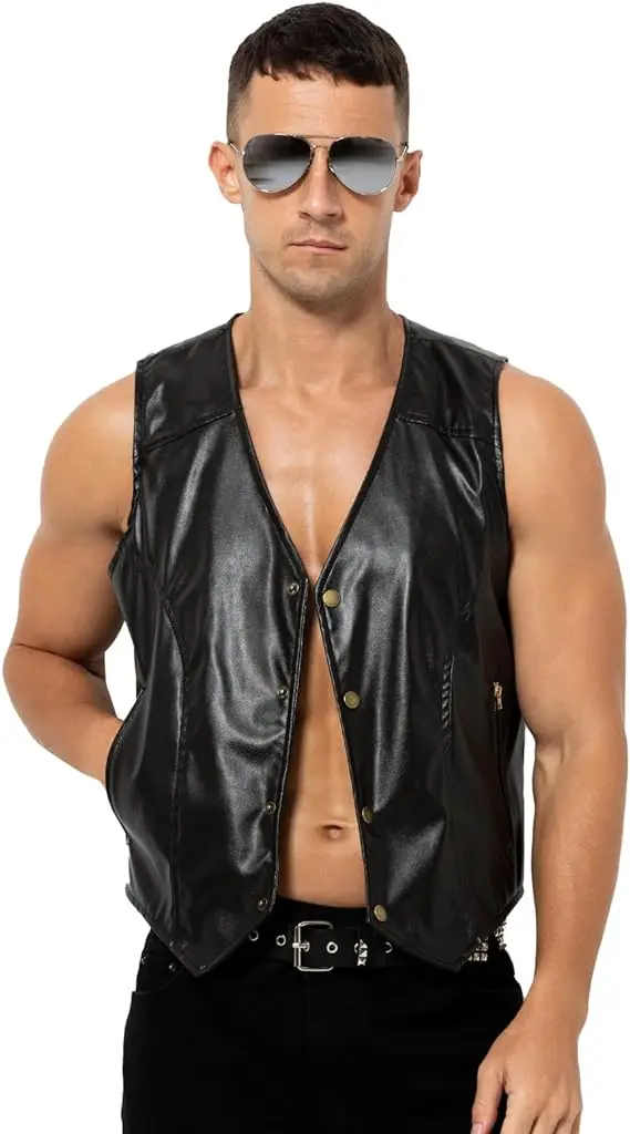 Arjen-Kroos-men-s-PU-leather-motorcycle-vest-Vintage-motorcycle-riding ...