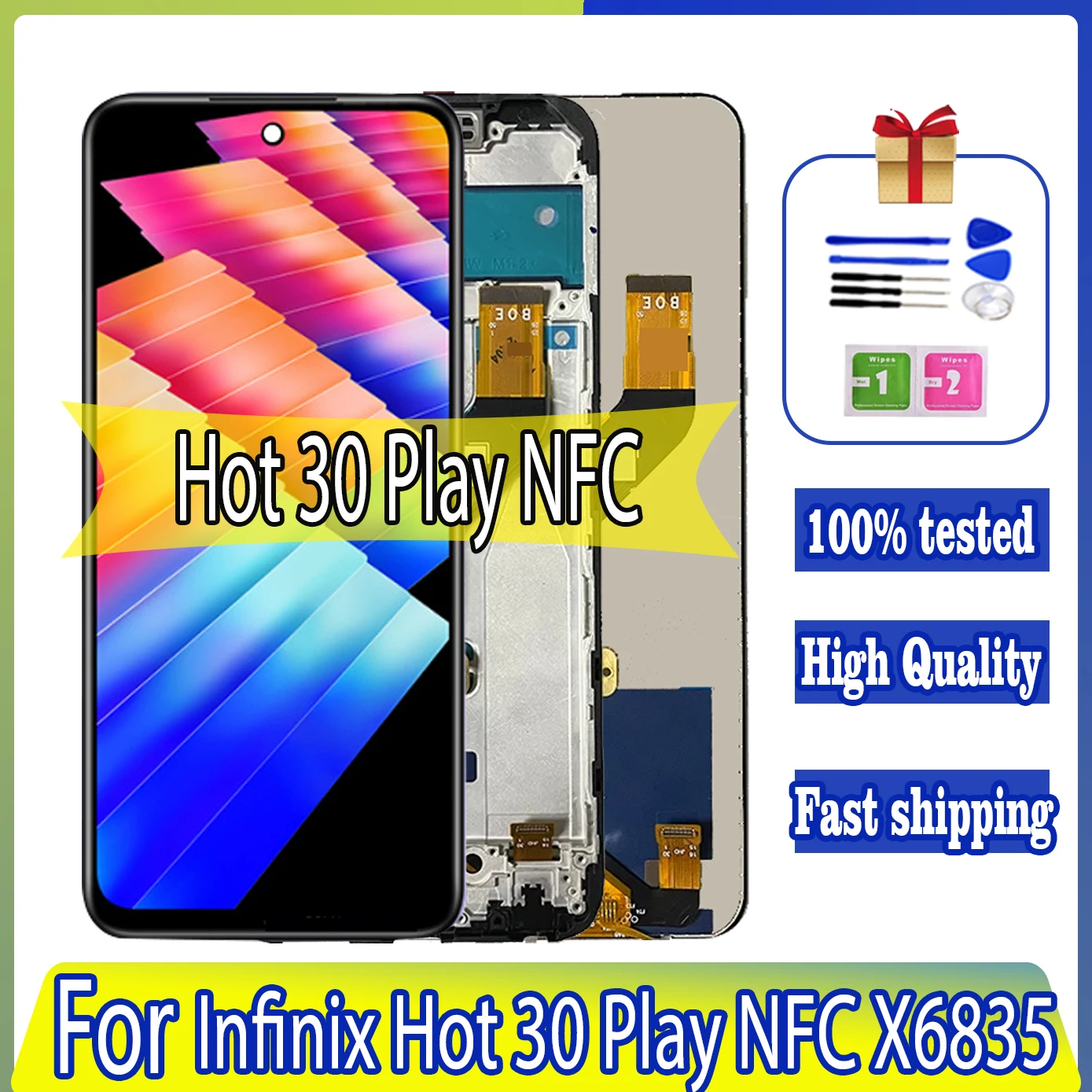 Screen-For-Infinix-Hot-30-Play-NFC-LCD-X6835-X6835B-Display-Touch-Hot ...