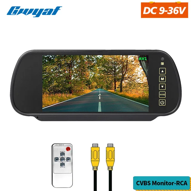7 Inch Car Room Rear View Mirror Monitor CCD Reversing Camera With ...