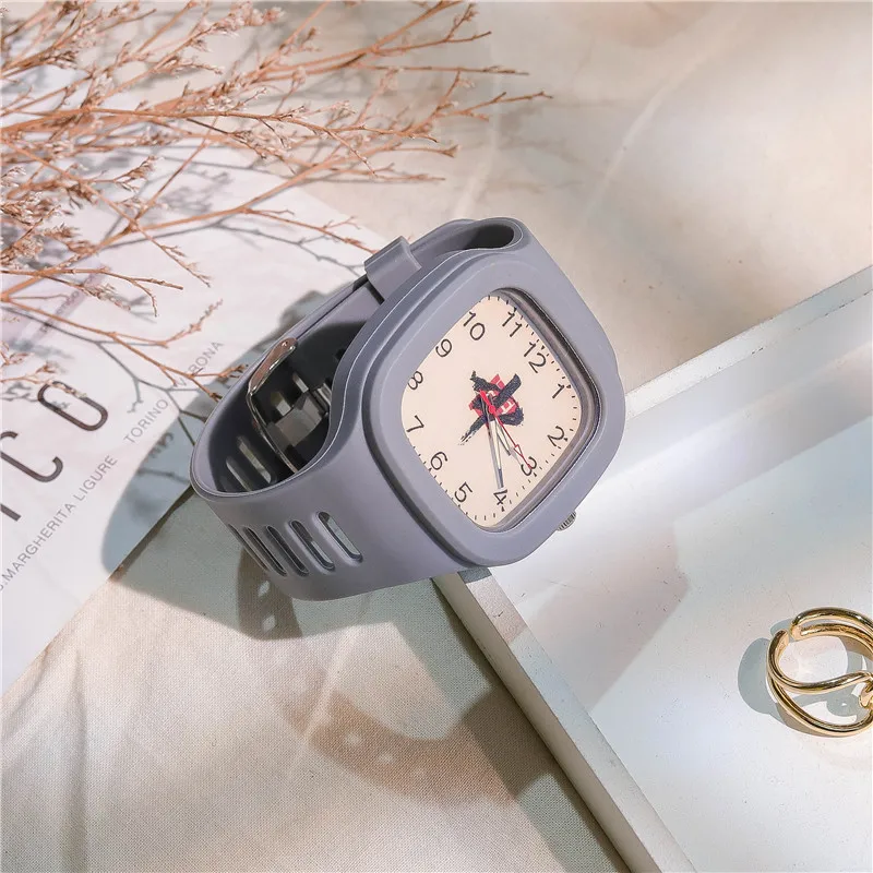 Women Waterproof Rubber Watch | Rubber Wristwatch Women | Female Square ...