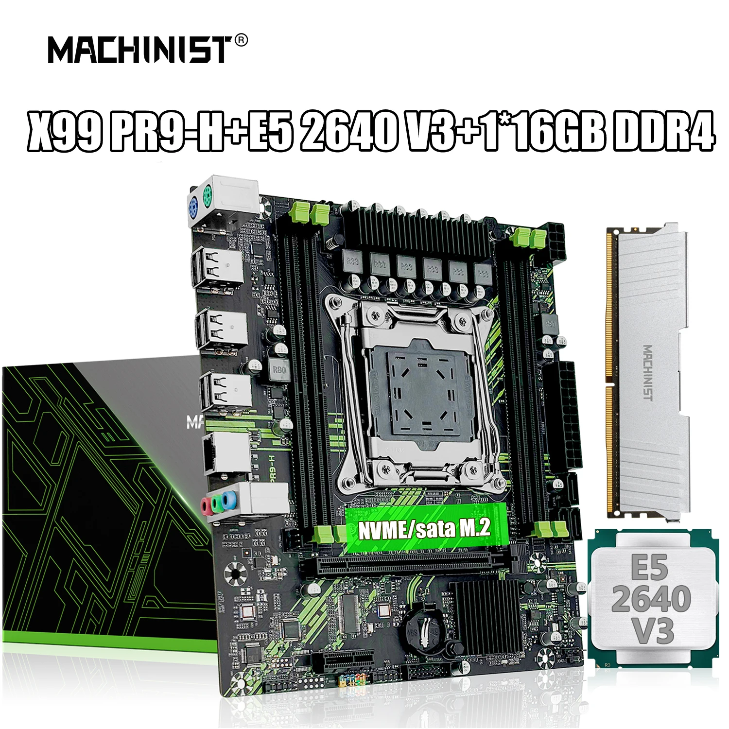 Machinist X99 Set Pr9 H Motherboard Kit Lga2011 3 Xeon E5 2640 V3 Cpu