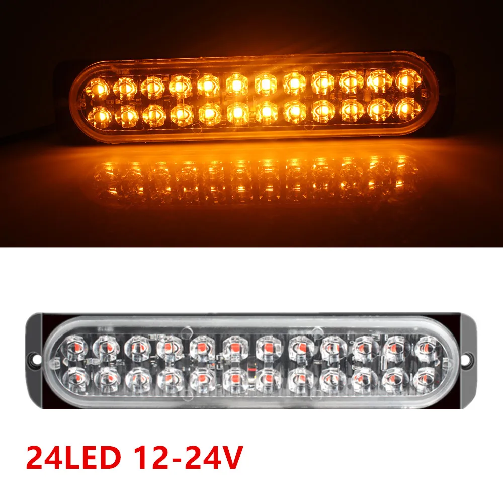 12-24V-Ultra-thin-Strobe-Light-24LED-Side-Emergency-Lamp-Truck-Trailers ...