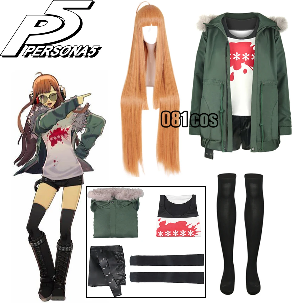 Game Persona 5 Futaba Sakura Cosplay Costume Wig Women Girls Halloween ...