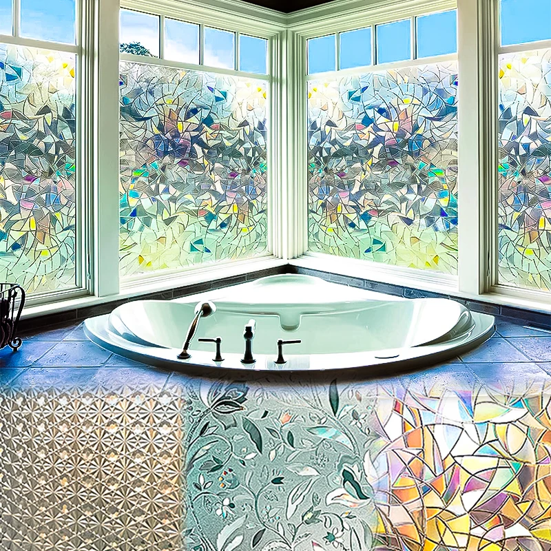 Self-Ddhesive-Glass-Window-Film-Stickers-Waterproof-Stained-Glass ...