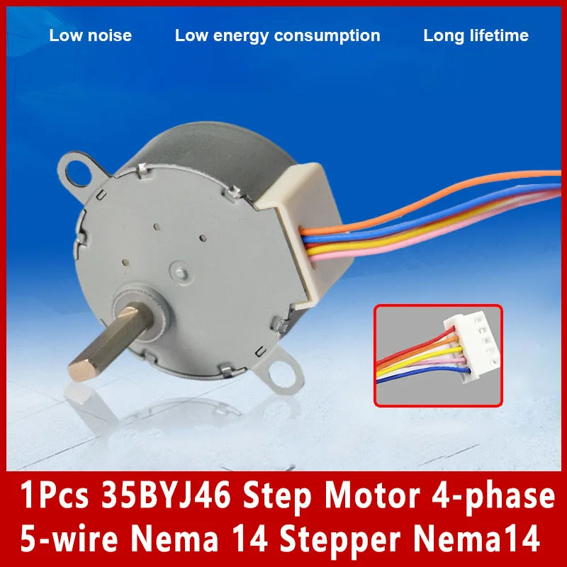 1Pcs-35BYJ46-Step-Motor-4-phase-5-wire-Nema-14-Stepper-Nema14-for ...