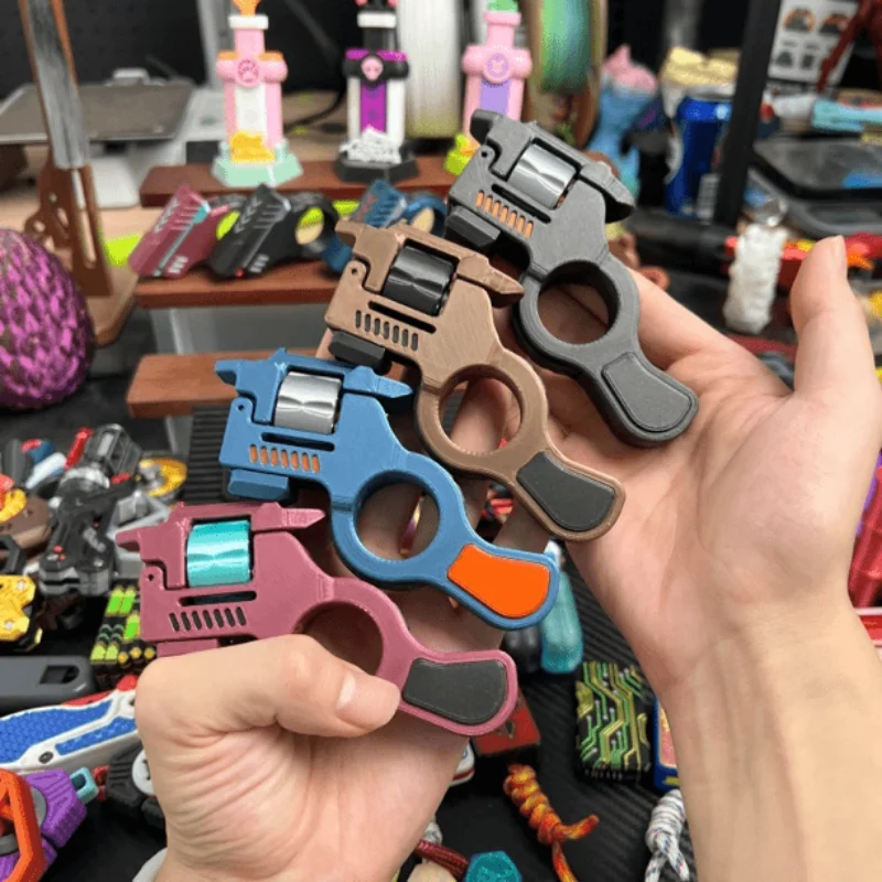 EDC-3D-Print-Revolver-Flip-Push-Slider-Gun-Fidget-Spinner-Anxiety ...