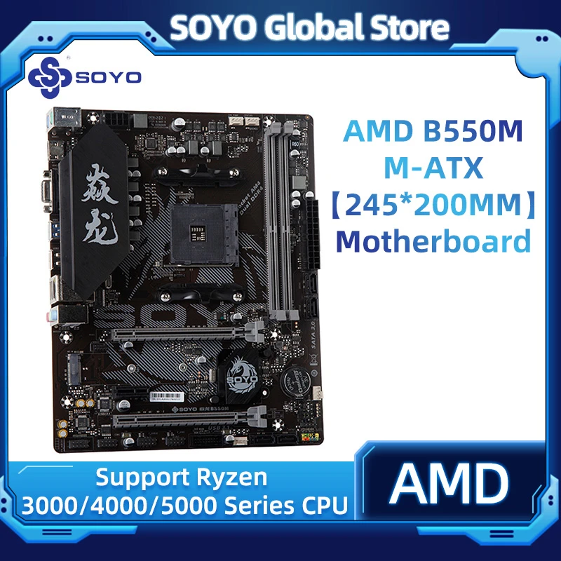 Soyo Amd B550m Com Amd Ryzen 5 5600 Ddr4 3200mhz Placa-mãe E Cpu Kit ...
