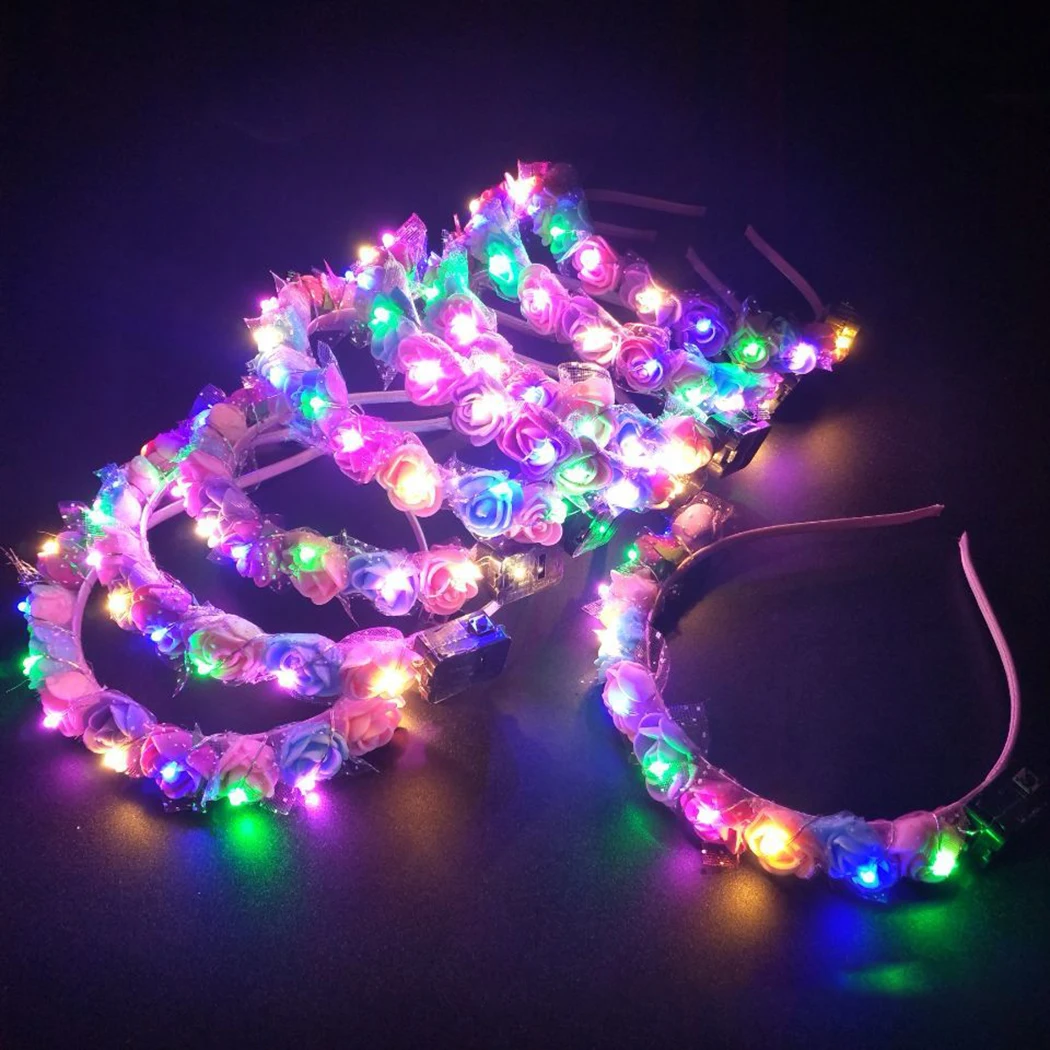 Diadema con luz LED para mujer y niña, corona luminosa de neón para ...