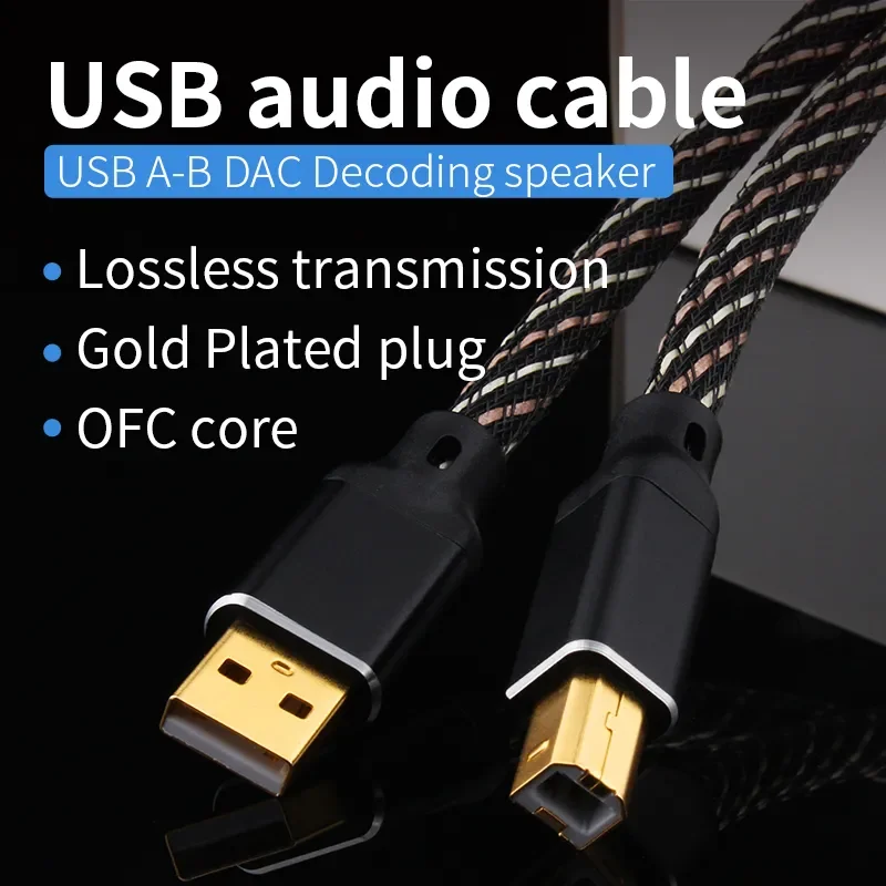 YYAUDIO-Hifi-OFC-USB-Cable-Digital-AB-Audio-A-to-B-high-end-Mobile ...