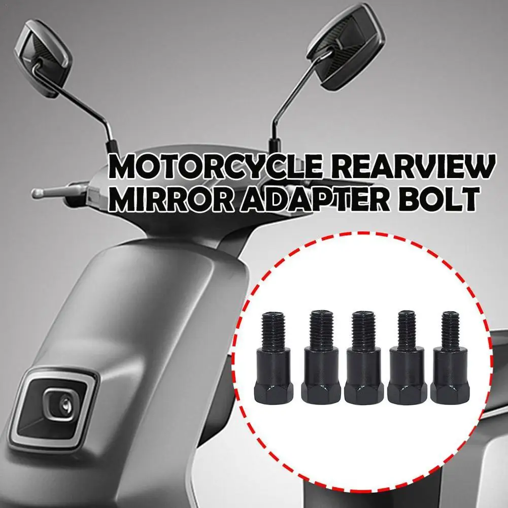 1PC-Black-Motorcycle-Mirror-Adapters-M10-10MM-M8-8MM-Rearview-Mirrors ...