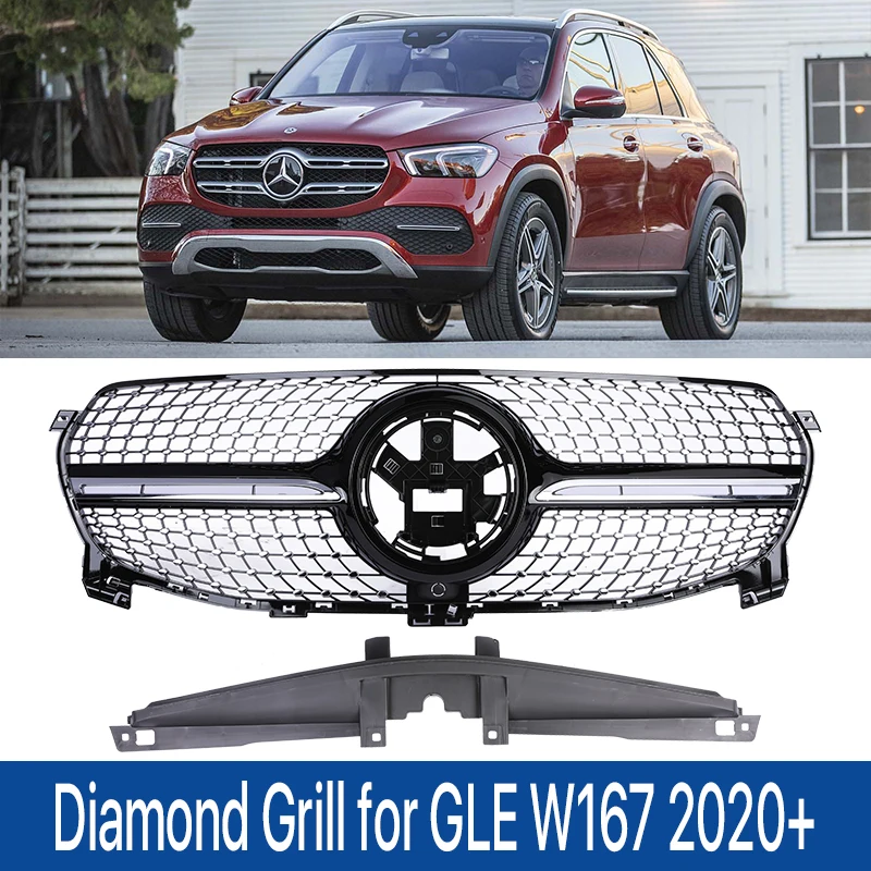 Front Bumper Radiator Diamond Grille Normal Style For Mercedes' Benz ...