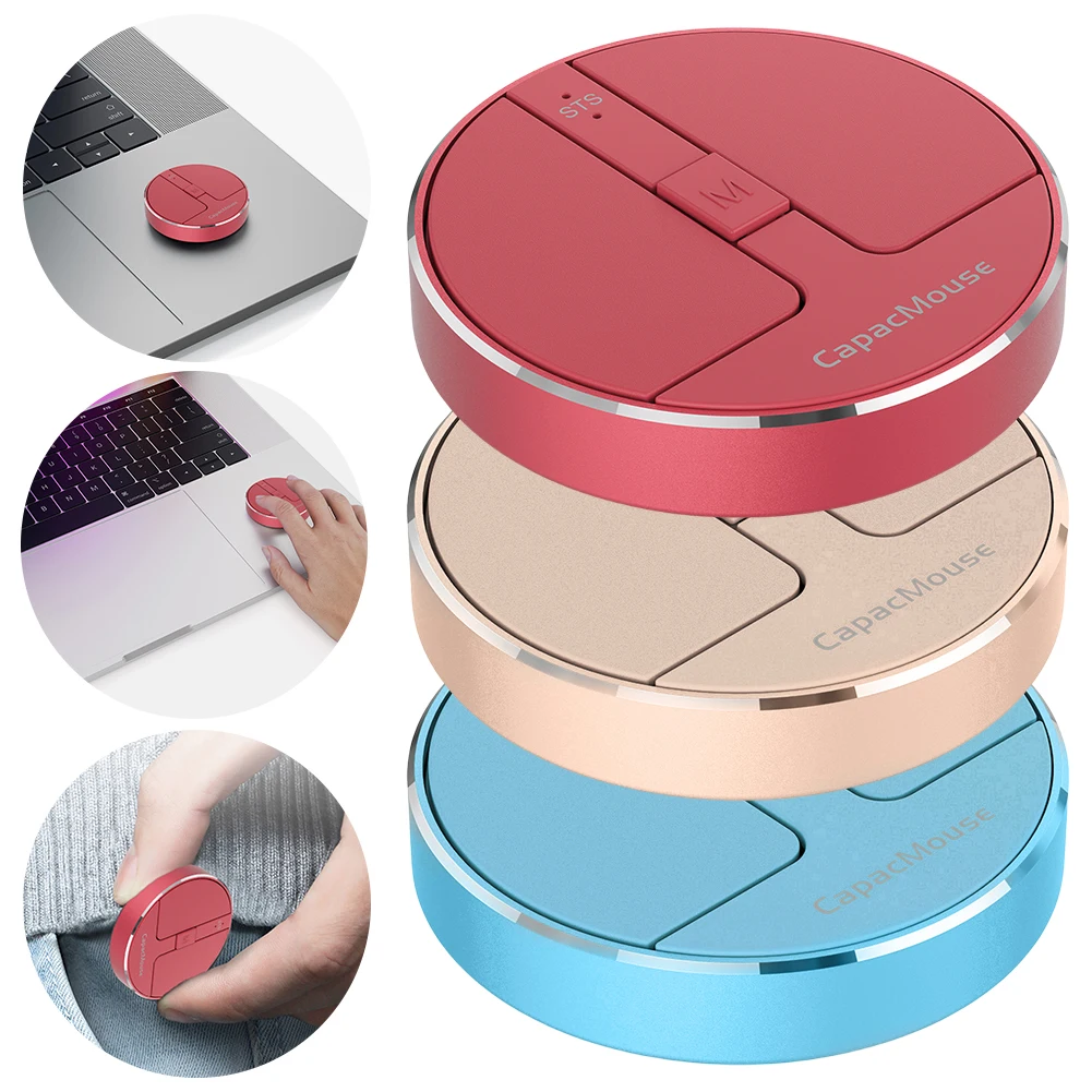 New-Ultra-Thin-Wireless-Computer-Mouse-3-Mode-Mini-Capacitive-Mouse-BT ...