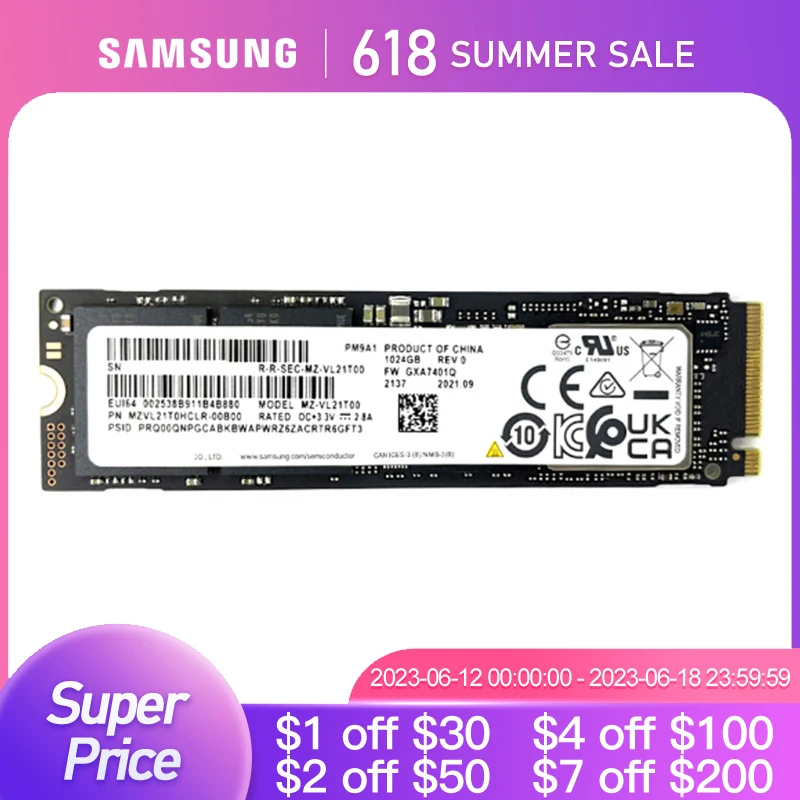 Samsung Ssd M.2 2280 Pm9a1 256gb 512gb Nvme M.2 Nvme Pcie4.0 For Laptop ...