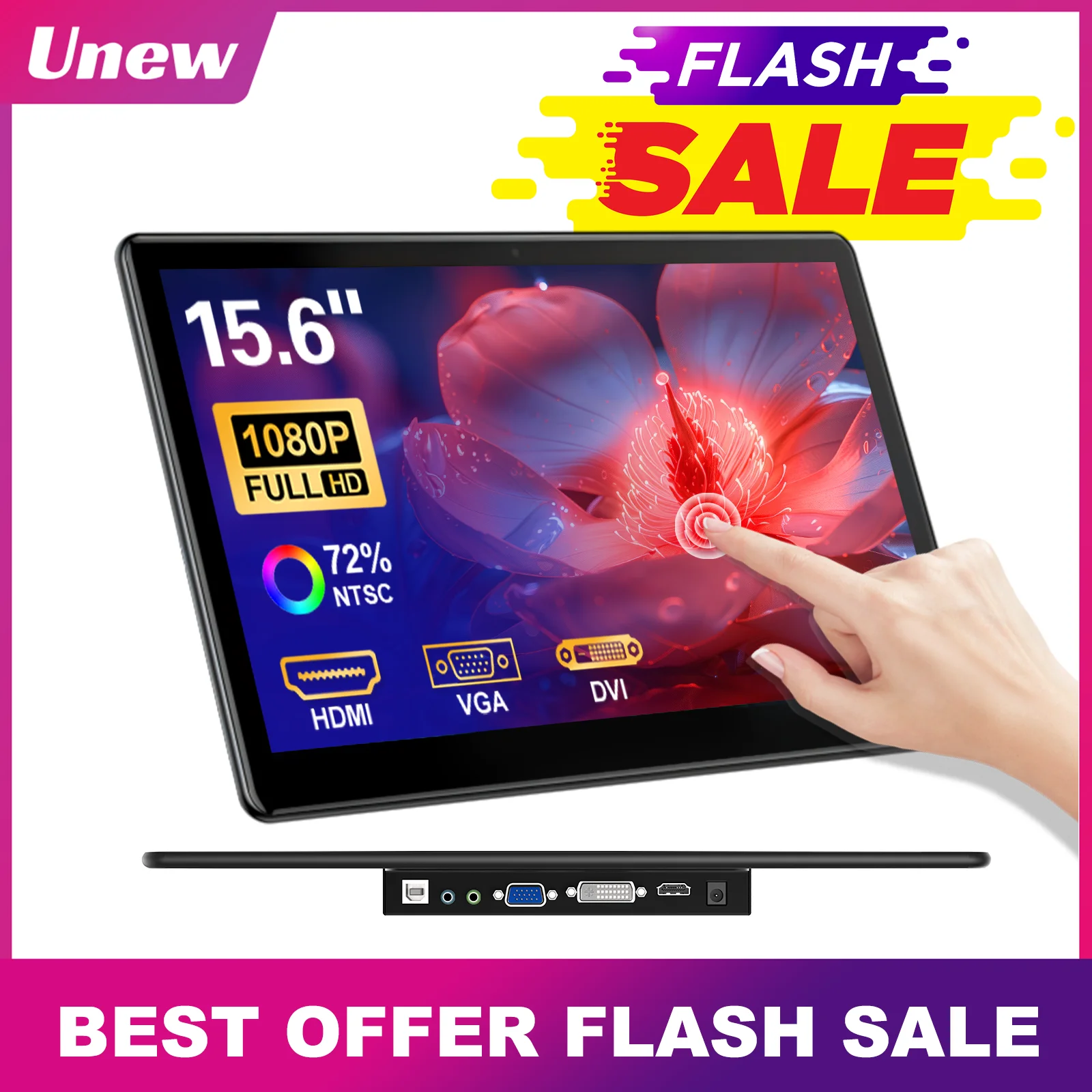 15-6-Inch-Touch-Monitor-FHD-1920X1080-Screen-1080P-Display-Multi-port ...