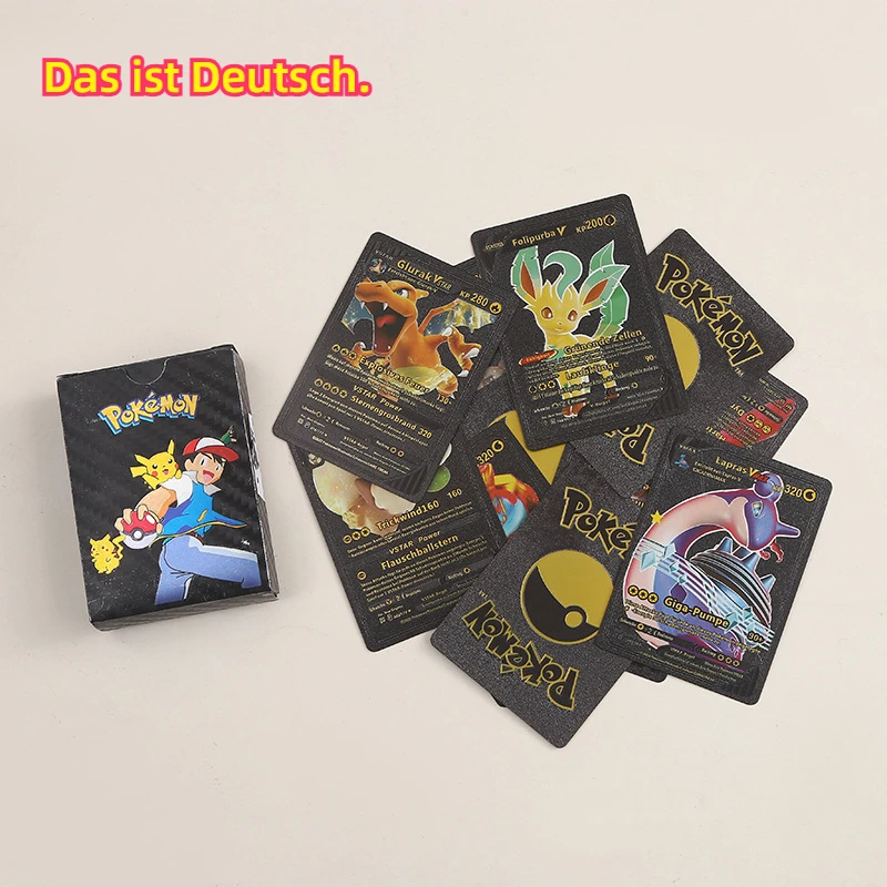 Cartoon Colorful Card VMAX Charizard Pikachu Arceus Gold Black Silver ...