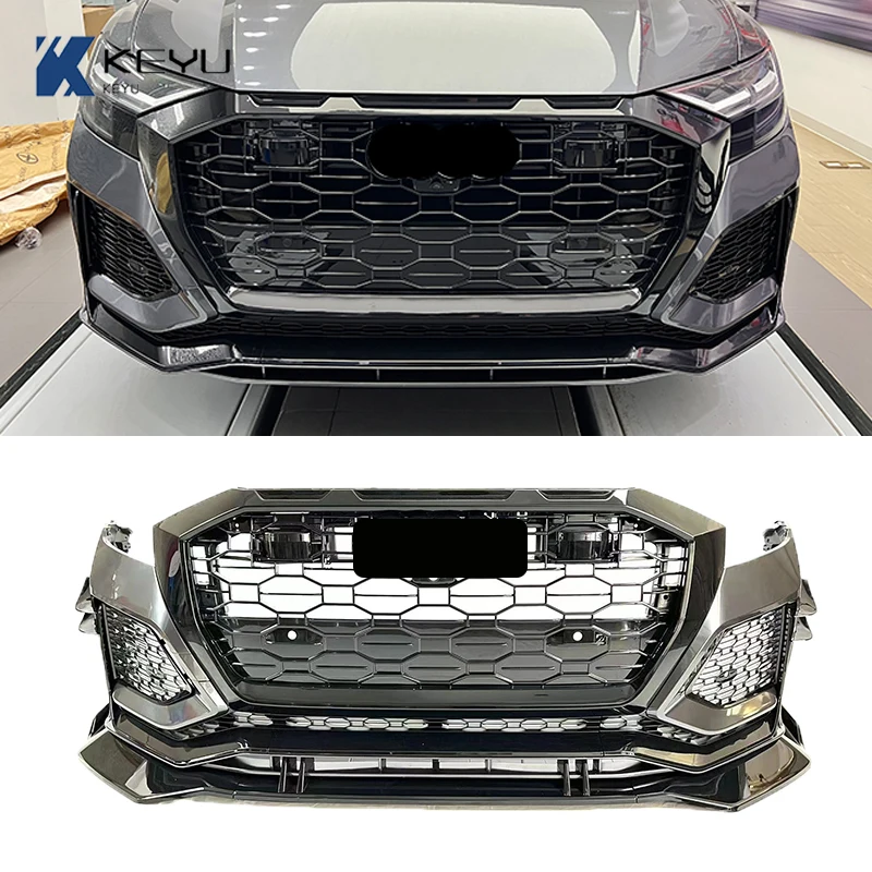 For Audi Q8 upgrade rsq8 surround 2019-2022 honeycomb grid front bumper ...