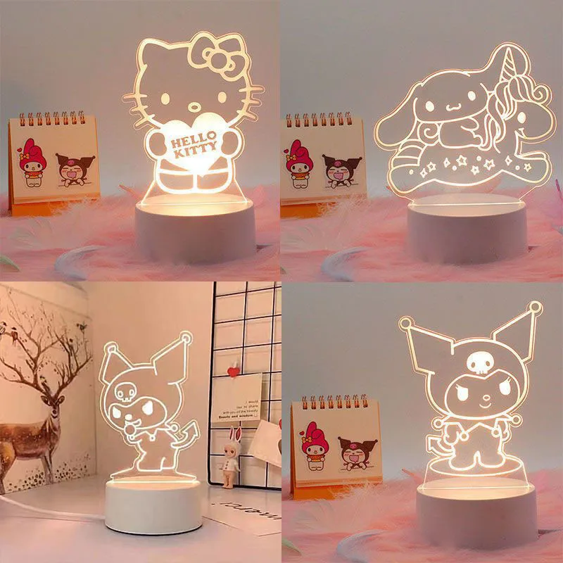Kawaii cinna moroll kuromi Nachtlicht Tisch lampe Hallo Kitty meine ...