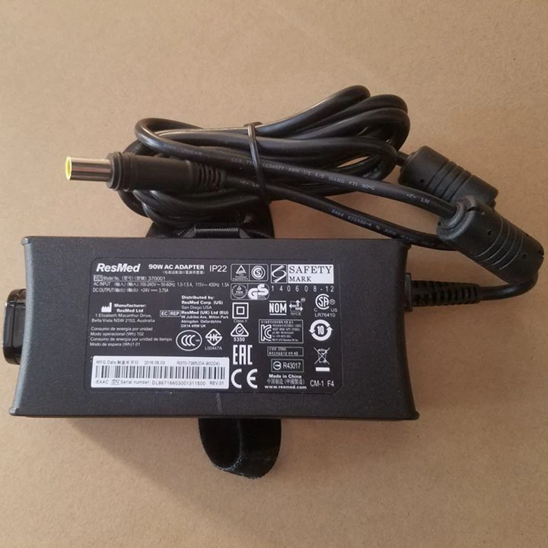 ResMed 90W AC Adapter MODEL 370001 Power Supply CHarger 24V 3.75A S90 ...