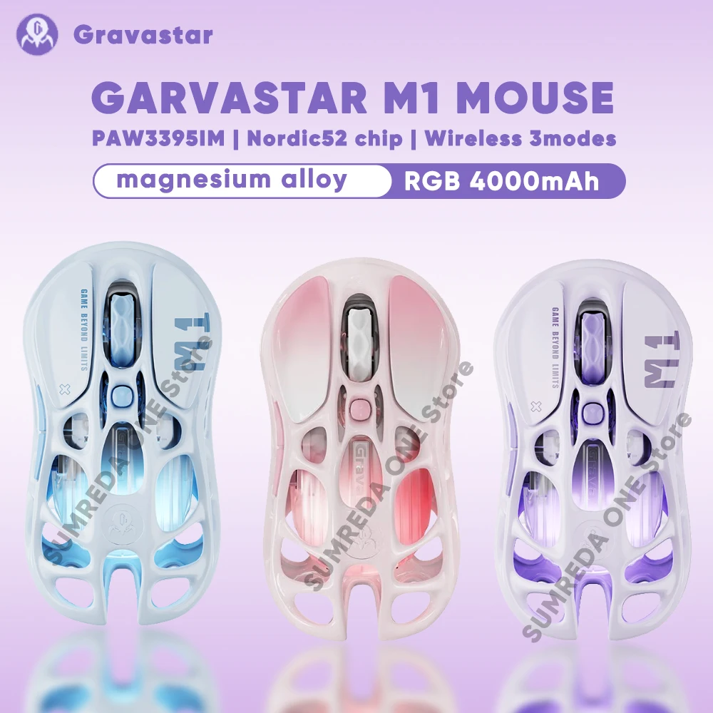 Grava star mercúrio m1 pro mouse para jogos sem fio liga de magnésio ...