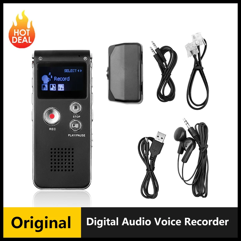 Digital Audio Voice Recorder 8GB/16GB/32GB Mini Digital Dictaphone Mp3 ...